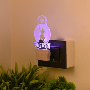 1st Time Plug & Play 3D Illusion Effect Mahadev Shape LED Night Lamp ...