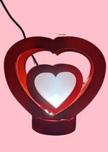 Shree Durga Sublimation Led heart shape rotating lamp Table Lamp Price ...