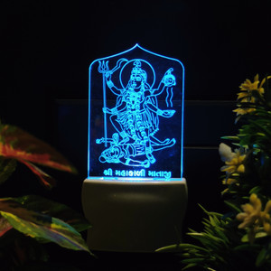 Sky Mart MAHAKALI MATAJI Acrylic 3D Illusion RGB 7 Colour Changing LED ...