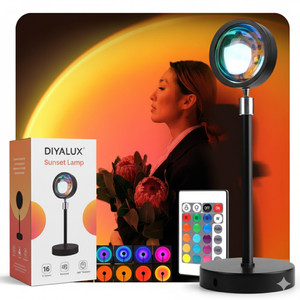 DIYALUX Sunset Projection Lamp With Remote Control 16 Colors Rainbow ...