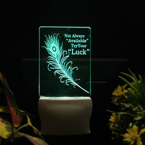 Sky Mart MOR PICH Acrylic 3D Illusion RGB 7 Colour Changing LED Plug n ...