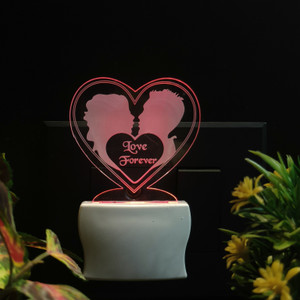 Sky Mart LOVE FOREVER COUPLE Acrylic 3D Illusion RGB 7 Colour Changing ...