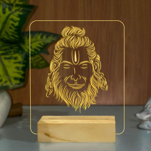 StarLaser 3D Lord Hanuman Night lamp for Pooja Room Home Decor Table ...