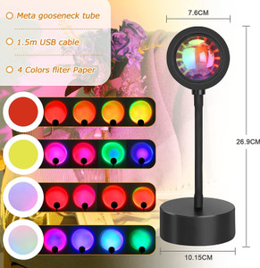 ASTOUND Sunset Lamp,Sunset Projection lamp with 24 Keys Remote Control ...