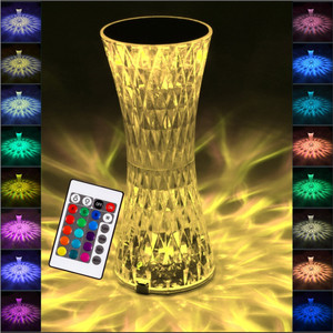 Mehai Crystal Lamp 16 Color Changing Acrylic Touch Night Lamp Remote ...