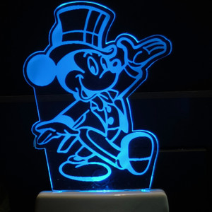 Red Robin MICKEY MOUSE Acrylic 3D Illusion RGB 7 Colour Changing LED ...
