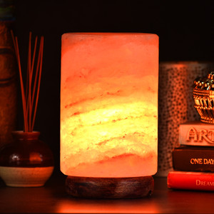 GLOBAL AROMA Cylinder Himalayan Rock Salt Lamp for Positive Energy ...