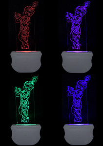 KGT The Lord Krishna 3D illusion Led Night Lamp comes with 7 Multicolor ...
