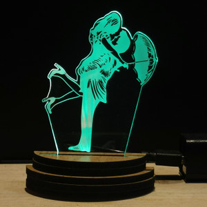 Gadgets World ROMANTIC COUPLE UMBRELLA Acrylic USB 3D Illusion RGB ...