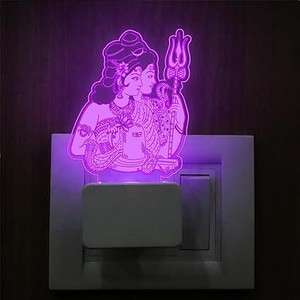 ASA CRAFT 3D Illusion Lord Shiva Parvati Plug Night Lamp with 7 Color ...