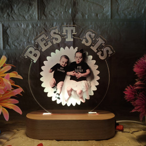 Shayona Customized LED Night Lamp for Sister | Best Sis Acrylic Photo ...