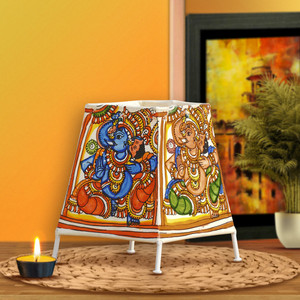 Artdarshan Hand painted God Ganesha Art Traditional Leather lamp shade ...