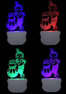 Abhi Sports The Baby Krishna 3D illusion Led Night Lamp comes with 7 ...