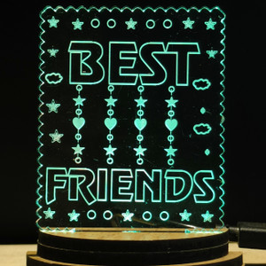 Nax BEST FRIENDS Acrylic USB 3D Illusion RGB 7 Colour Changing LED ...