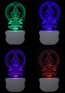 DONERIA The Lord Krishna 3D illusion Led Night Lamp comes with 7 ...