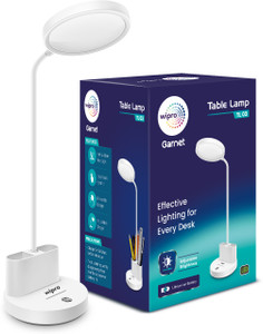 Wipro 5W Rechargeable Table Lamp with Pen Stand|Touch Control|3 Dim ...