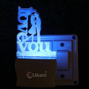 LOKOLIKE LOVE YOU COUPLE Acrylic 3D Illusion RGB 7 Colour Changing LED ...