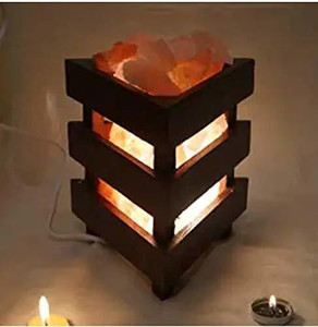 Aardeo Greens Triangle Basket Rock Salt Lamp-Air Purifier with Crystal ...
