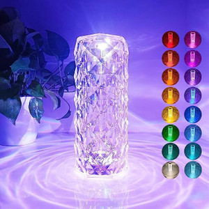 ANV Enterprise 16 Color Changing Crystal Diamond Table Lamp with Touch ...