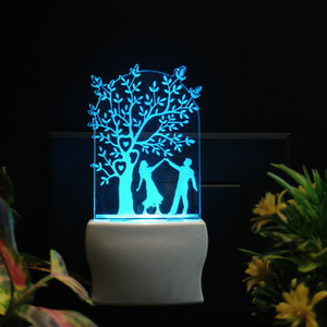 Sky Mart TREE COUPLE Acrylic 3D Illusion RGB 7 Colour Changing LED Plug ...