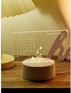 draval Desktop Note Memo Lamp,Arts Doodle Notepad Table White Board for ...