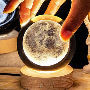 DONDA 3D Moon Crystal Ball Night lamp, Celestial Ball, Cute Lamps ...