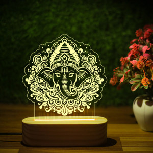 Giftkidukan Lord Ganesha Night Lamp for Pooja Room Decoration Light God ...