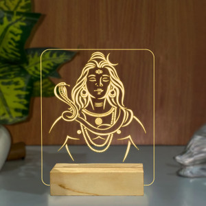 StarLaser 3D Lord Shiva Acrylic Night lamp with Warm White Light Table ...