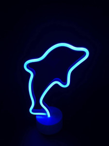 XERGY Blue LED Neon Light with Holder Base, Battery Operated, Kids Neon ...