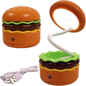 Extraposh Burger Design Desk Light for Kids & Adults, Rechargeable Desk ...