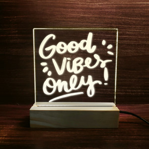 Regalocasila Good Vibes Only Motivational Quote Desk Lamp Showpiece ...