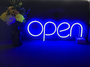 VYNES OPEN LED Neon Signs Light LED Art Decorative Sign - Wall Decor ...