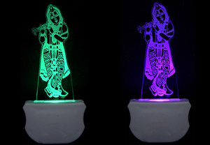 GENIUS ARS The Lord Krishna 3D illusion Led Night Lamp comes with 7 ...