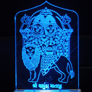 Talgo CHAMUNDA MATAJI Acrylic 3D Illusion RGB 7 Colour Changing LED ...