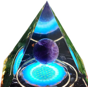 Lyla Pyramid Crystal Relaxation Positive Energy Generator Purple Blue ...