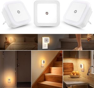 VRPRIME 3pc Smart Sensor LED Night Lamps – Automatic On/Off for Bedroom ...