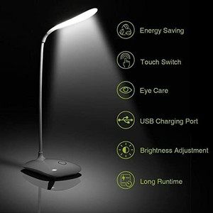 Techfly Rechargeable Emergency Table Lamp Student Reading Light Led ...