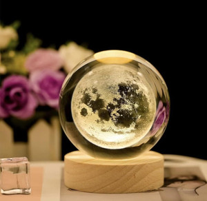 Greenstone Crystal Ball 3D Inner Carved Small Crystal Ball Light with ...