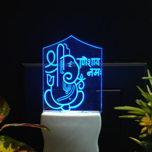 Gadgets World GANESHA Acrylic 3D Illusion RGB 7 Colour Changing LED ...