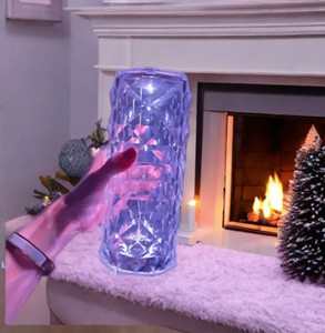 AIZINA Crystal Teardrop RGB LED Table Lamp with 16 Color Settings_1227 ...