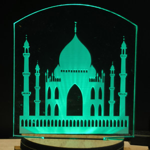 Sky Mart TAJ MAHAL Acrylic USB 3D Illusion RGB 7 Colour Changing LED ...