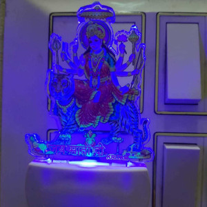 KRITAM Maa Ambe 3D Illusion LED Night Lamp For Home & Temple Decorative ...