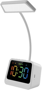 xech Table Lamp Digital Alarm Clock & Pen Stand Rechargeable RGB Clock ...