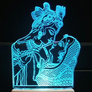 Red Robin RADHA KRISHNA Acrylic 3D Illusion RGB 7 Colour Changing LED ...