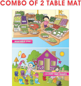 VEGETABLE STALL, COLOURS AND SHAPES: Picture Learning Educational Table ...