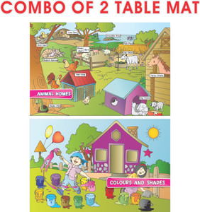 ANIMAL HOME, COLOURS AND SHAPES : Picture Learning Educational Table ...