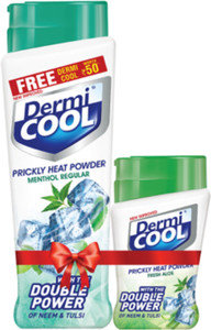 Dermi Cool Prickly Heat Powder Menthol Regular 150g - Price in India ...