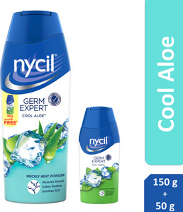 NYCIL Germ Expert Cool Aloe Prickly Heat & Cooling (50g Extra Cool ...