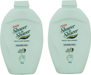 SHOWER TO SHOWER Heat Powder COLOGNE COOL - 2 x 150 g Packs - Price in ...