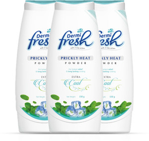 DERMIFRESH Prickly Heat Talcum Powder for Instant Cooling - Extra Cool ...